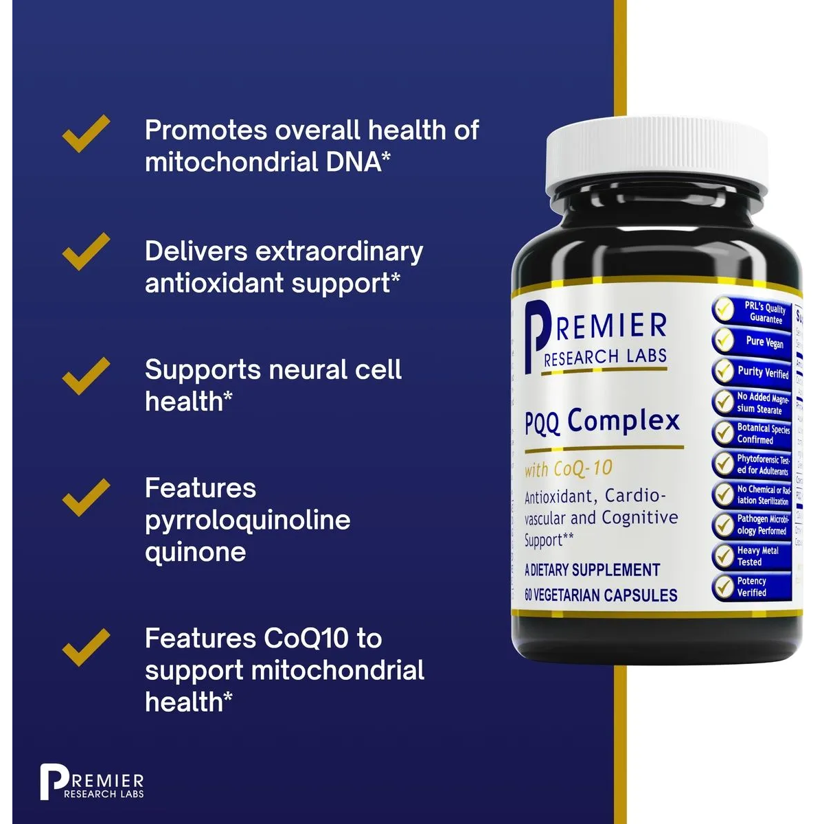 Premier Research Labs - PQQ Complex with CoQ10 - 60 Capsules — Pine Street Clinic