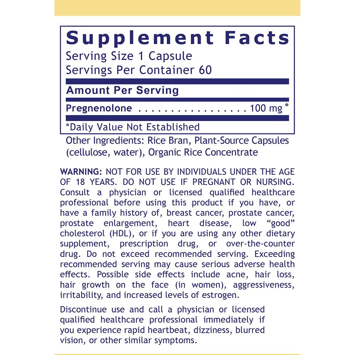 Premier Research Labs - Pregnenolone - 60 Capsules — Pine Street Clinic