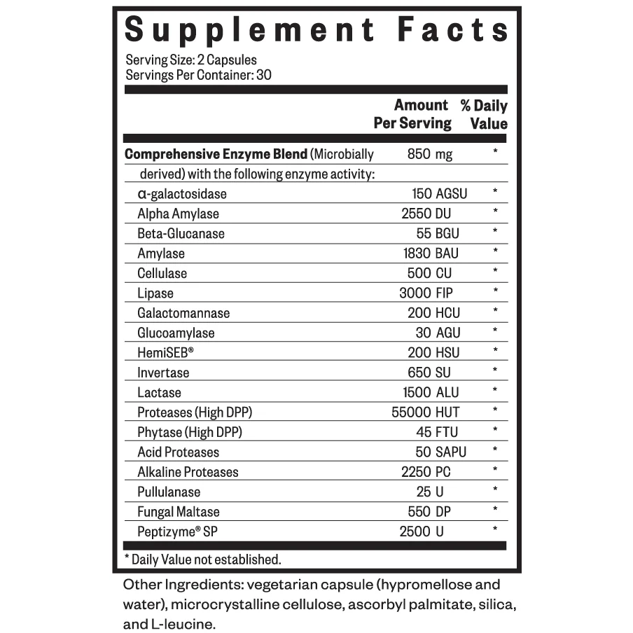 Seeking Health - Digestive Enzymes - 60 Capsules — Pine Street Clinic