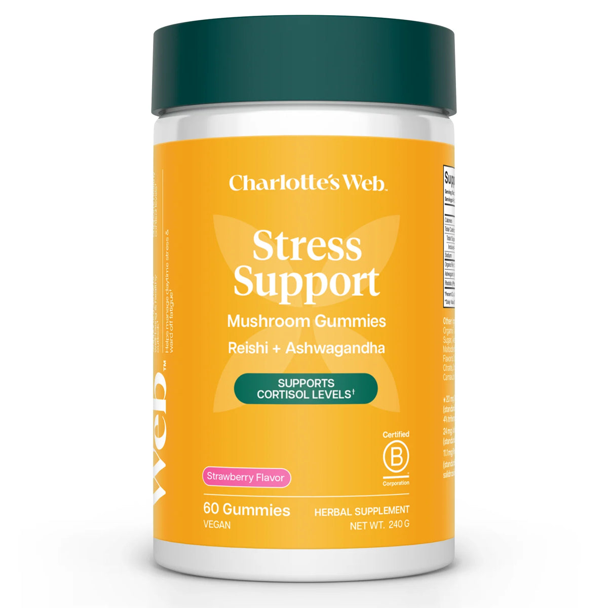 Charlotte's Web - Reishi + Ashwagandha Stress Support Gummies - 60 ...