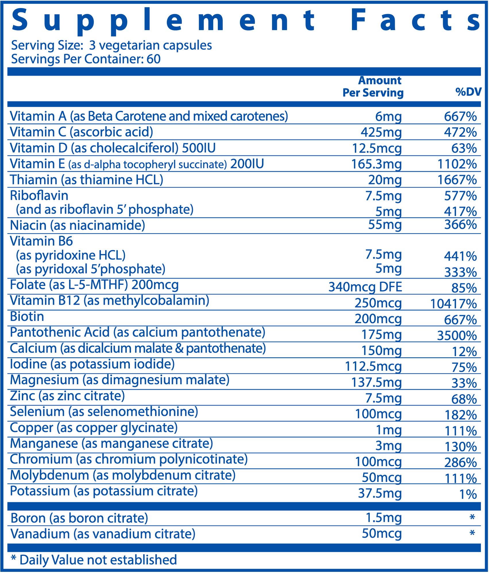 Vital Nutrients - Multi-Nutrients 2 - Citrate/Malate Formula - 180 ...