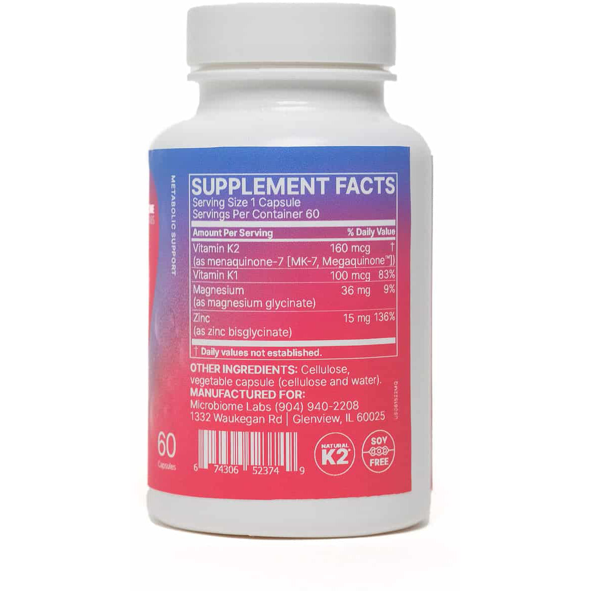 Microbiome Labs - MegaQuinone K2-7 - 60 Capsules — Pine Street Clinic