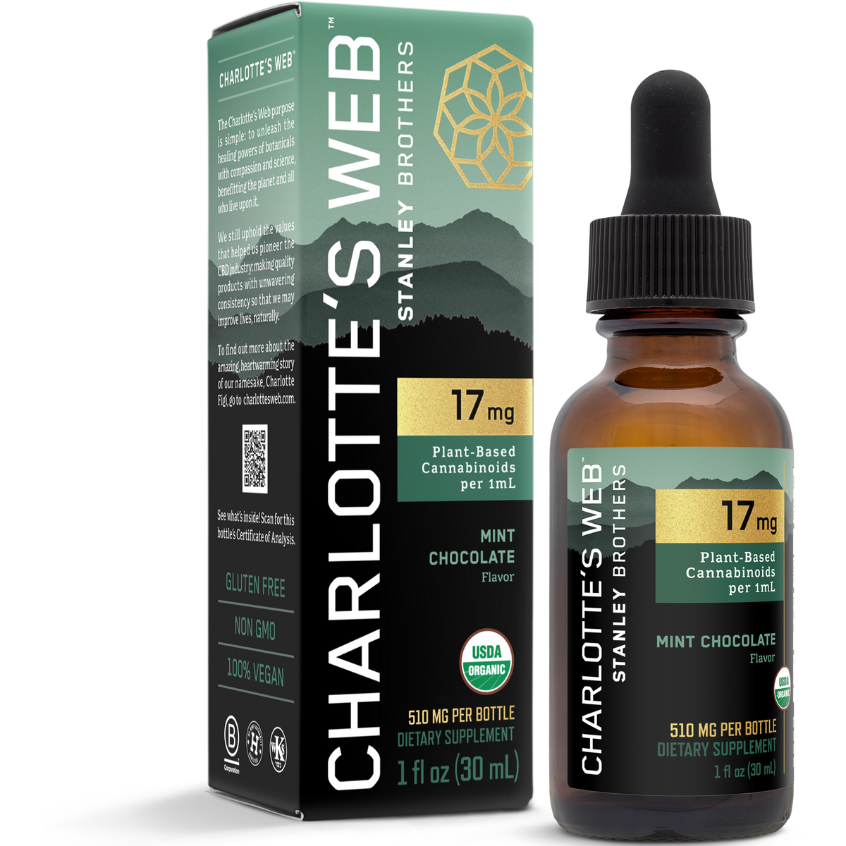 Charlotte's Web - 17 mg Mint Chocolate (30 ml) — Pine Street Clinic