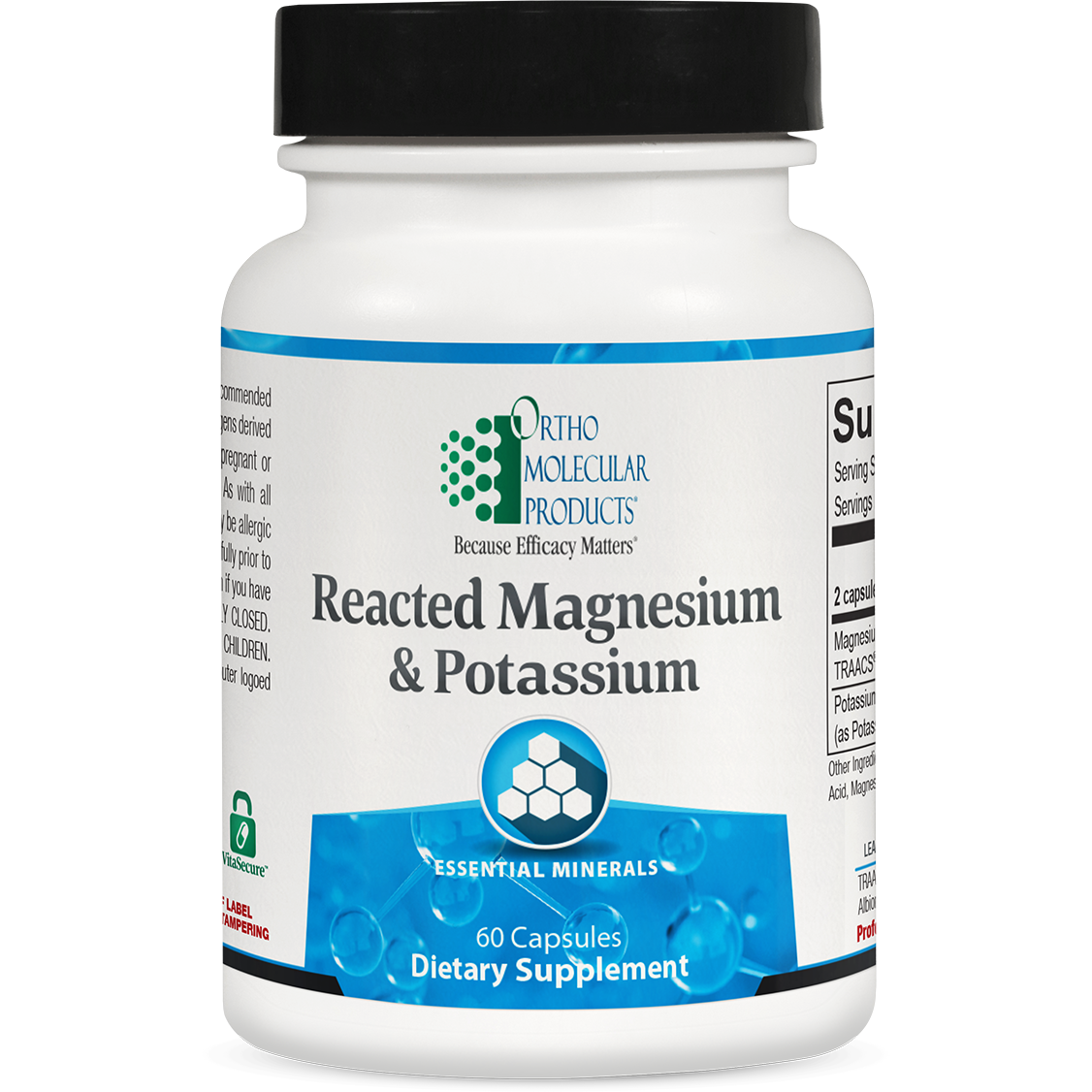 Ortho Molecular Products - Reacted Magnesium & Potassium - 60 Capsules ...