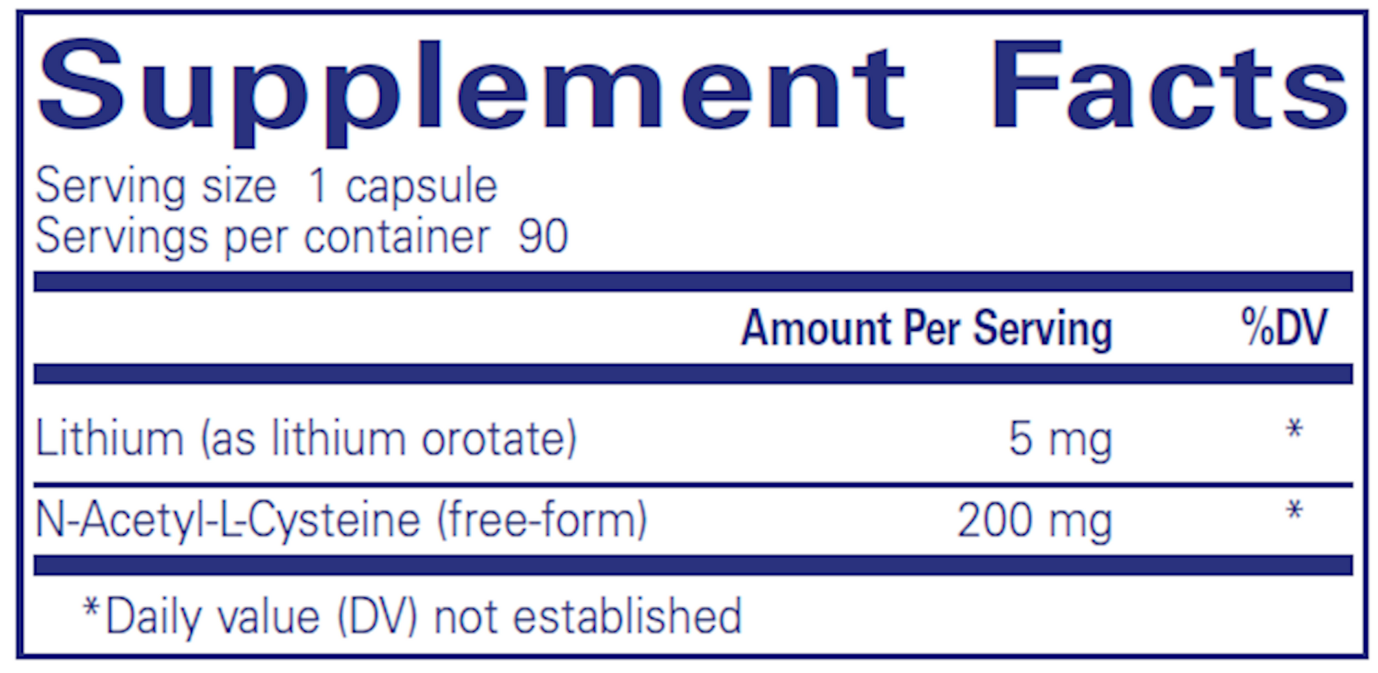 Pure Encapsulations - Lithium (orotate) - 5 mg — Pine Street Clinic