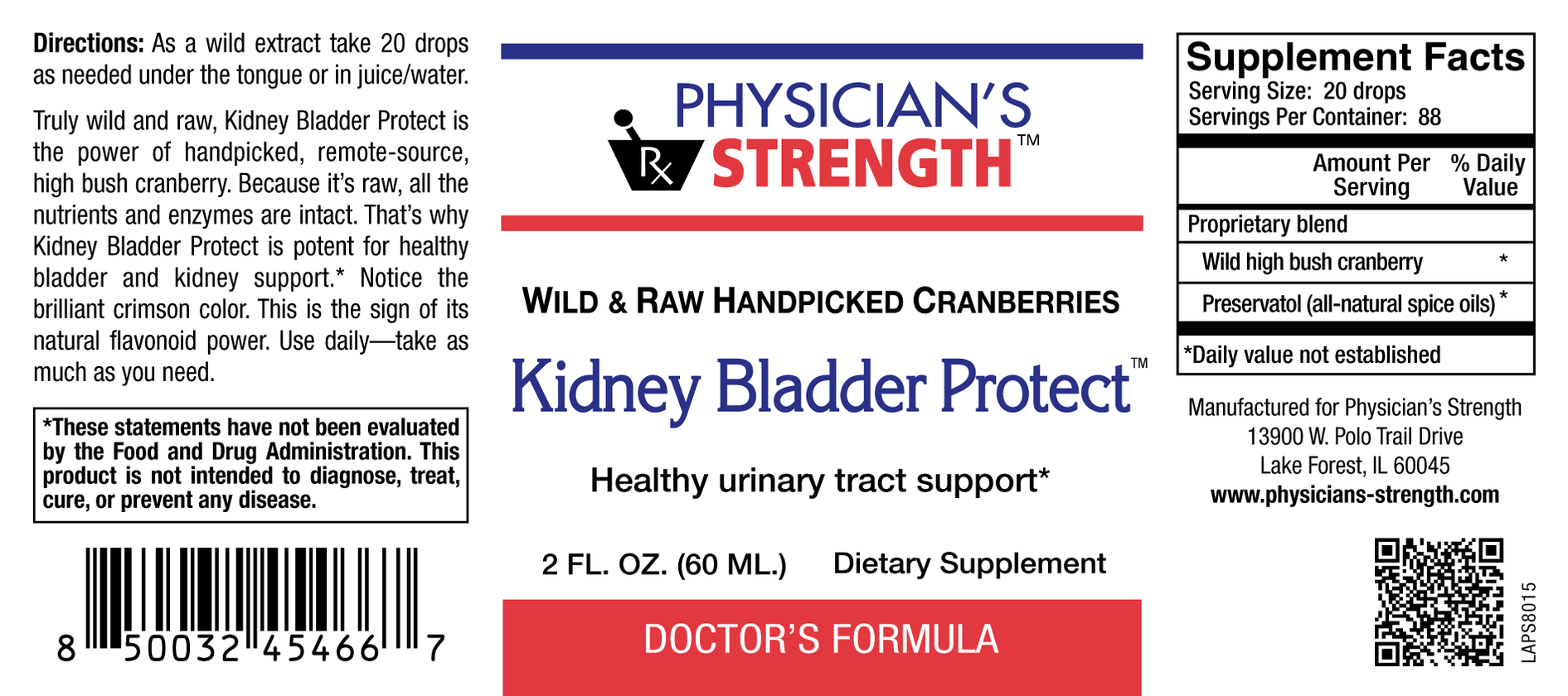 Physician's Strength - Kidney-Bladder Protect - 2 Fluid Ounces — Pine ...
