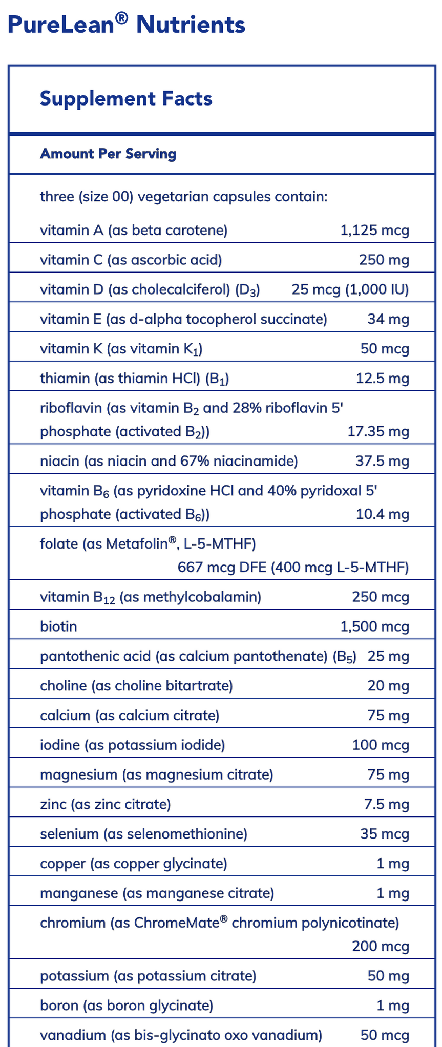 Pure Encapsulations - PureLean Nutrients - 180 Capsules — Pine Street ...