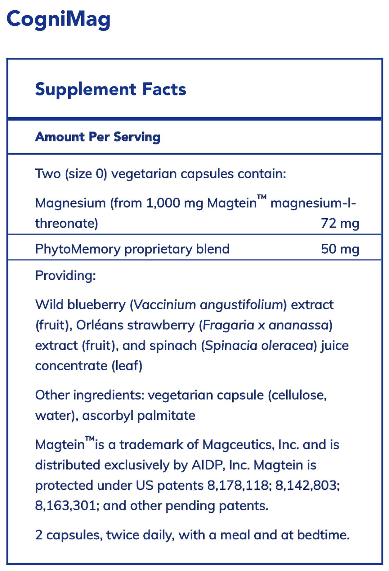Pure Encapsulations - CogniMag - 120 Capsules — Pine Street Clinic