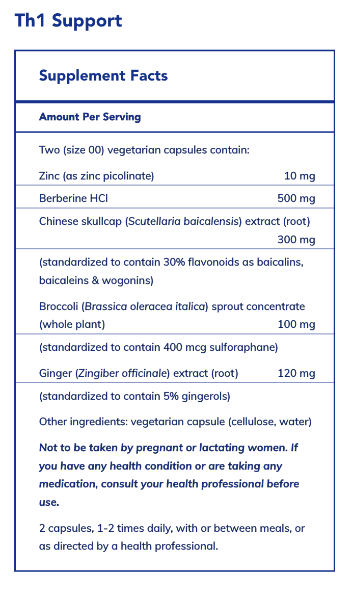 Pure Encapsulations - Th1 Support - 120 Capsules — Pine Street Clinic