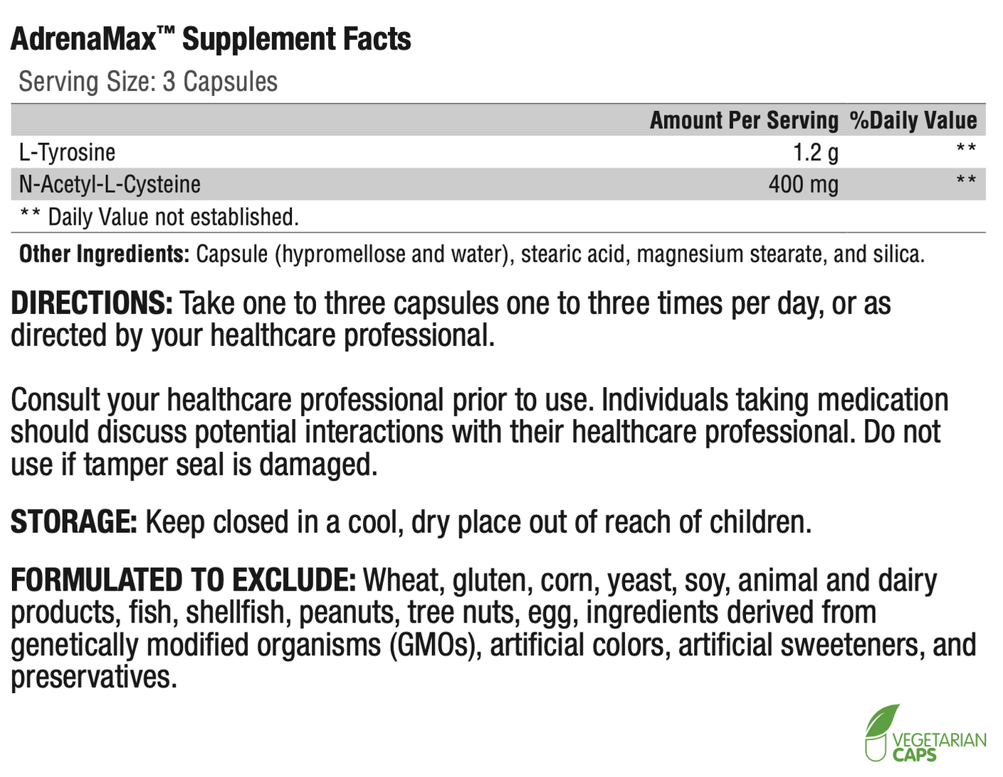 Xymogen - AdrenaMax - 120 Capsules — Pine Street Clinic
