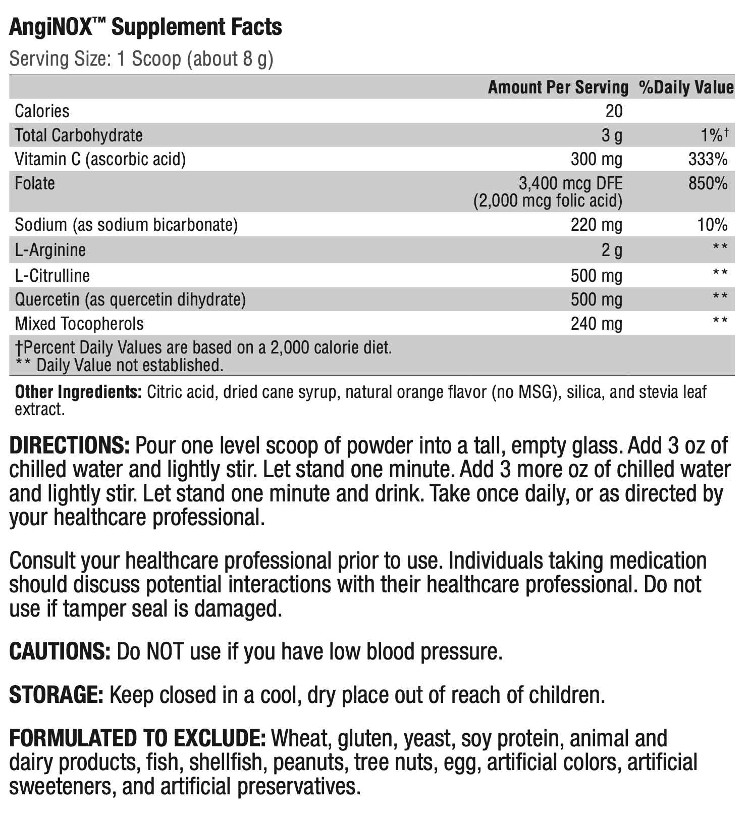 Xymogen - AngiNOX Orange — Pine Street Clinic