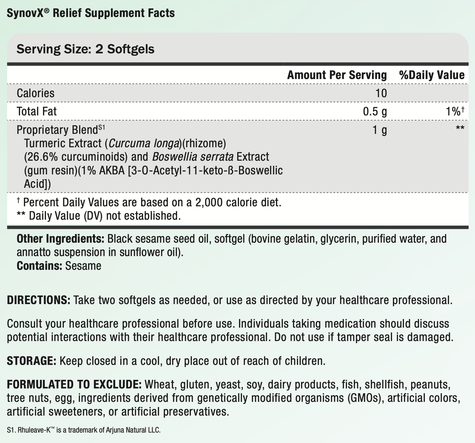 Xymogen - SynovX Relief — Pine Street Clinic