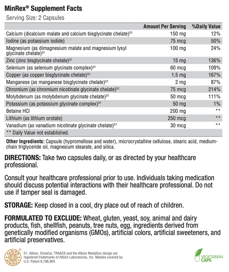Xymogen - MinRex - 120 Capsules — Pine Street Clinic