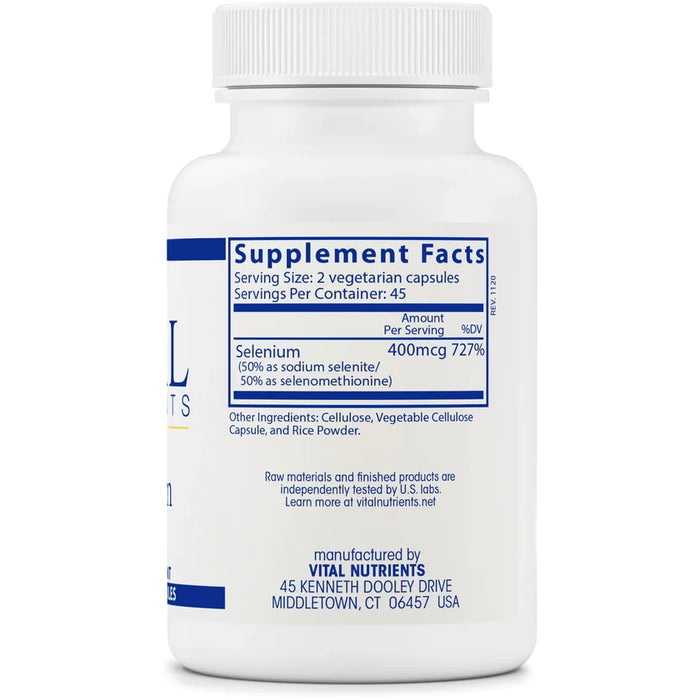 Vital Nutrients - Selenium 200 mcg - 90 Capsules — Pine Street Clinic
