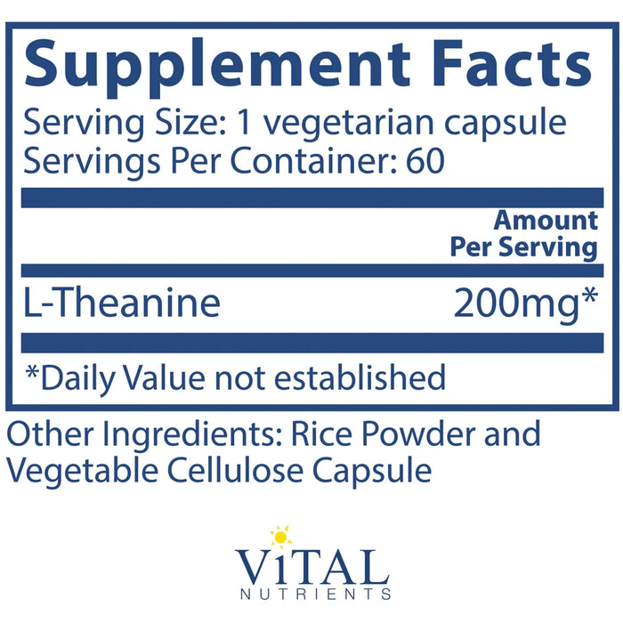 Vital Nutrients - L-Theanine (200 mg) — Pine Street Clinic