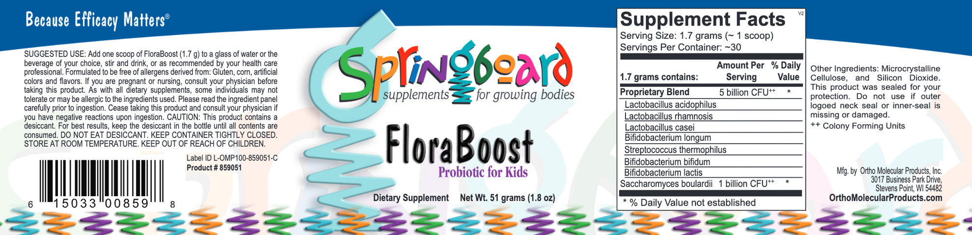 Ortho Molecular Products - FloraBoost - 51 Grams — Pine Street Clinic