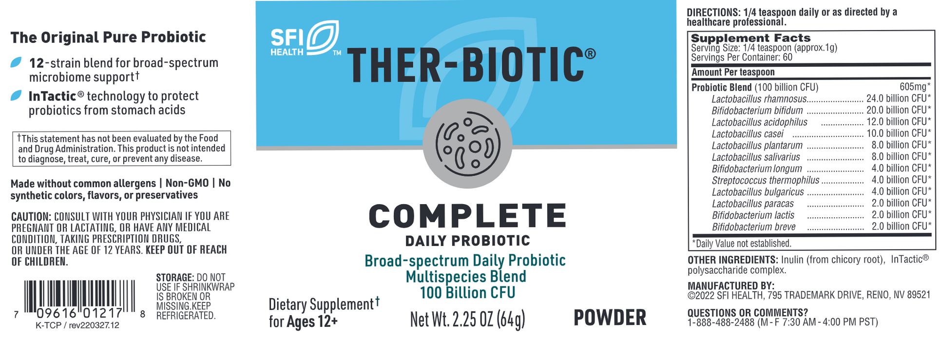 Klaire Labs - Ther-Biotic Complete - 64 grams — Pine Street Clinic