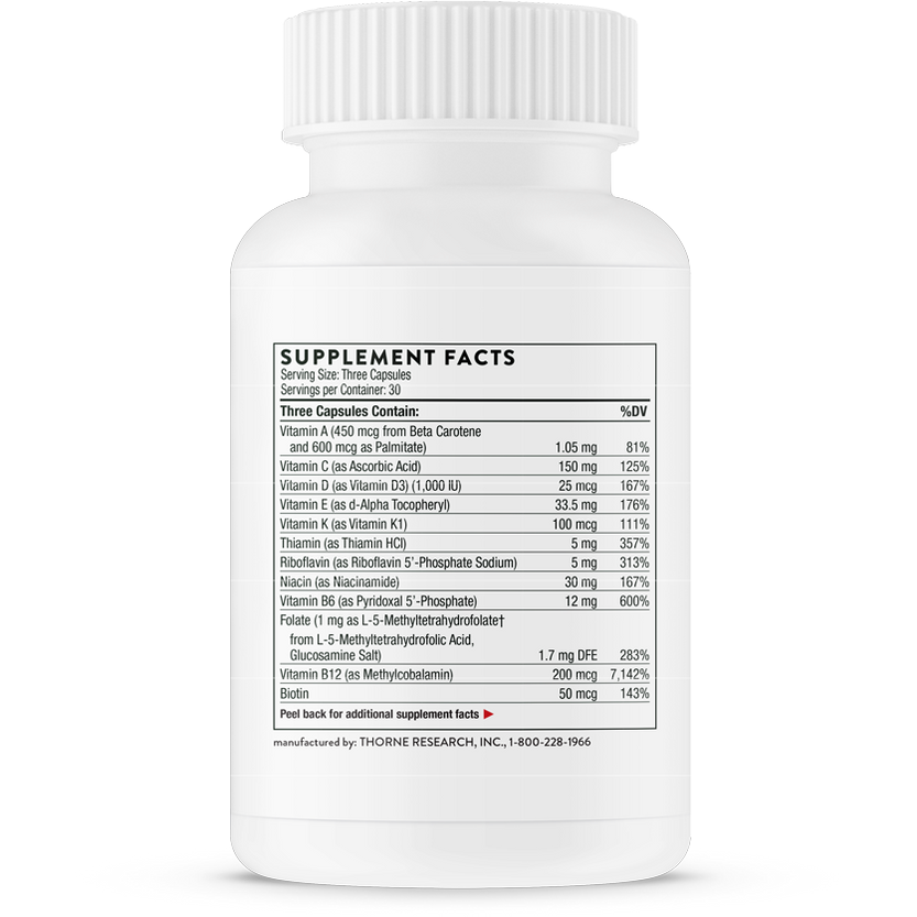 Thorne - Basic Prenatal - 90 Capsules — Pine Street Clinic